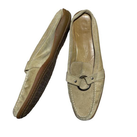 Coach | Shoes | Coach M Suede Tan Mules Randy Backs Are Broken Down ...